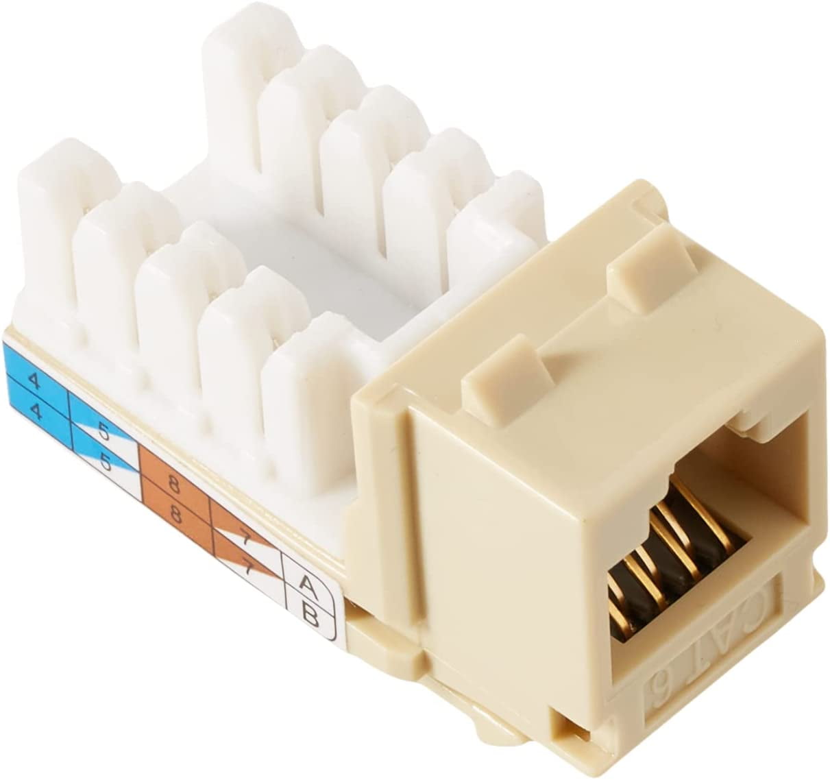 C2G 29310 Cat6 RJ45 Unshielded Keystone Jack, Ivory - Walmart.com