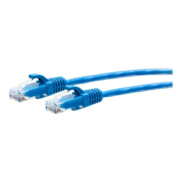 C2G 2ft Cat6a Snagless Unshielded UTP Slim Ethernet Patch Cable Blue ...