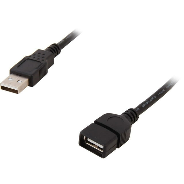 C2G 2m USB 2.0 A Male to A Female Extension Cable - Black (6.6ft ...