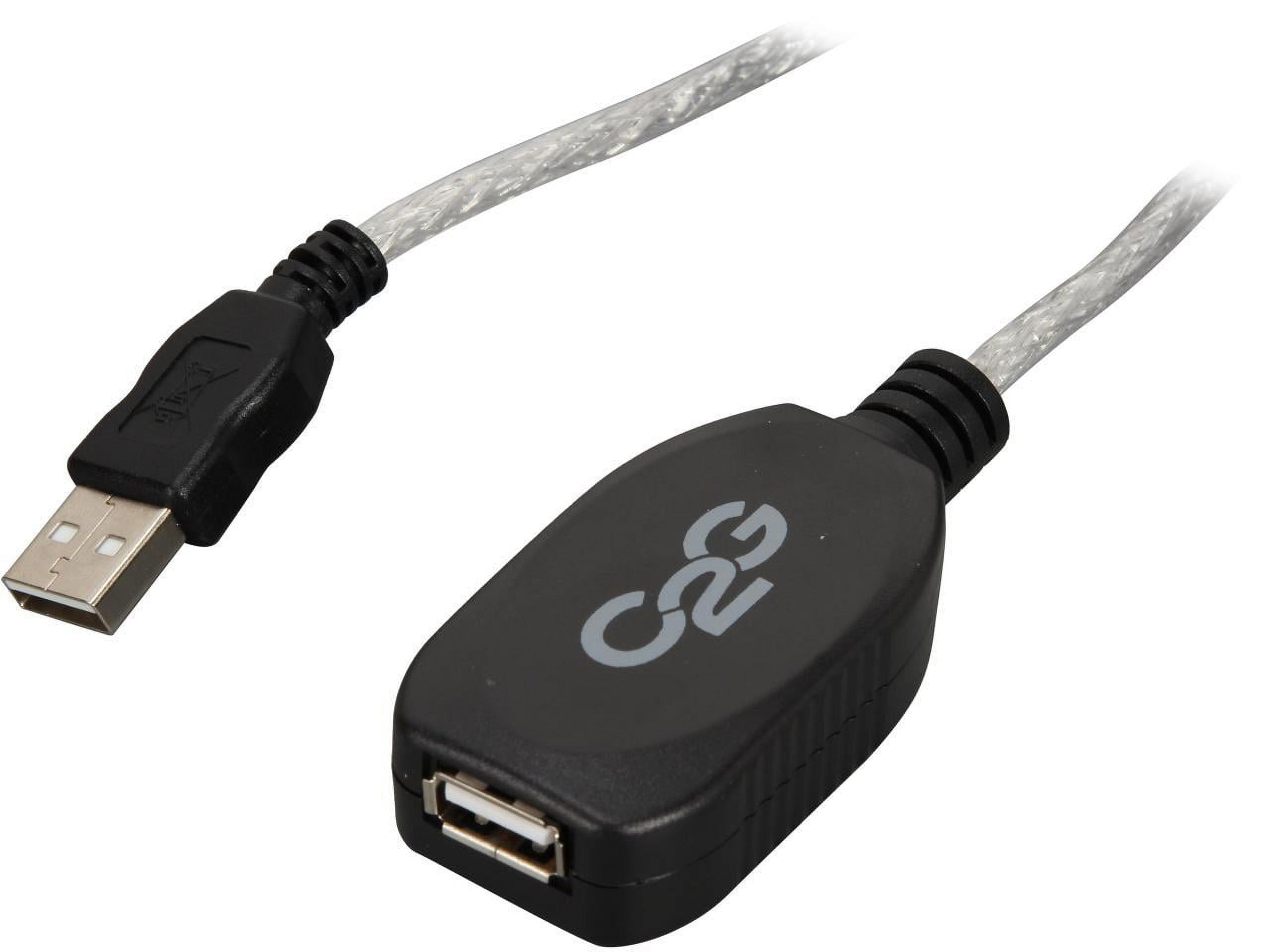 C2G 39000 USB Active Extension Cable - USB 2.0 A Male to A Female Cable ...