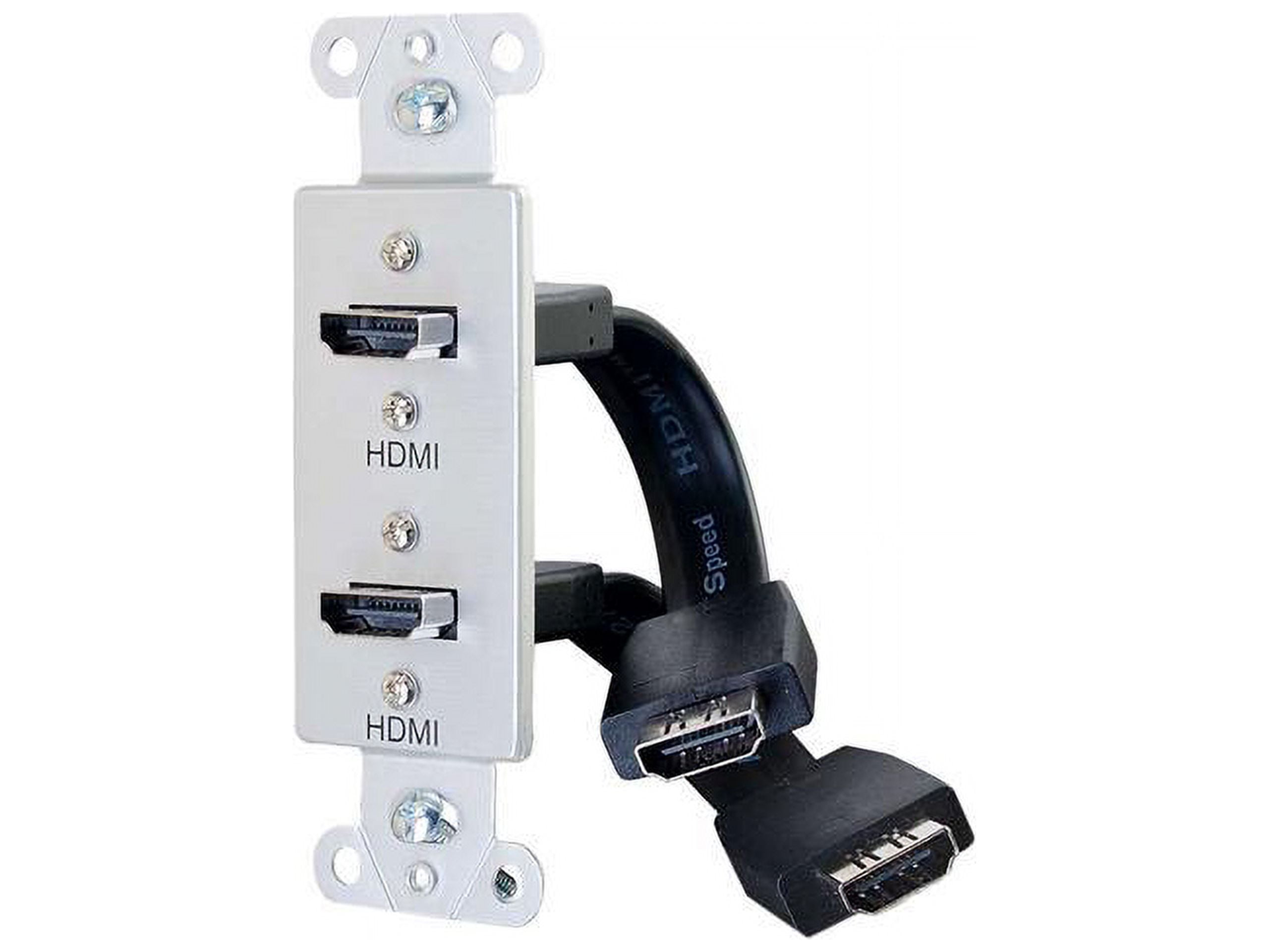 C2G 39875 Dual HDMI Pass Through Decorative Wall Plate, Aluminum ...
