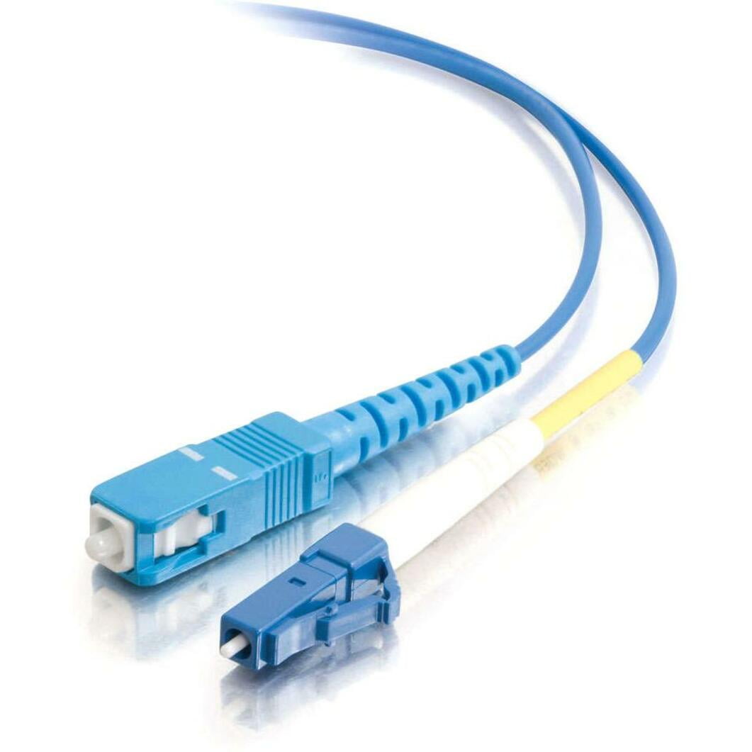 C2G-3m LC-SC 9/125 OS1 Simplex Singlemode PVC Fiber Optic Cable, Blue ...