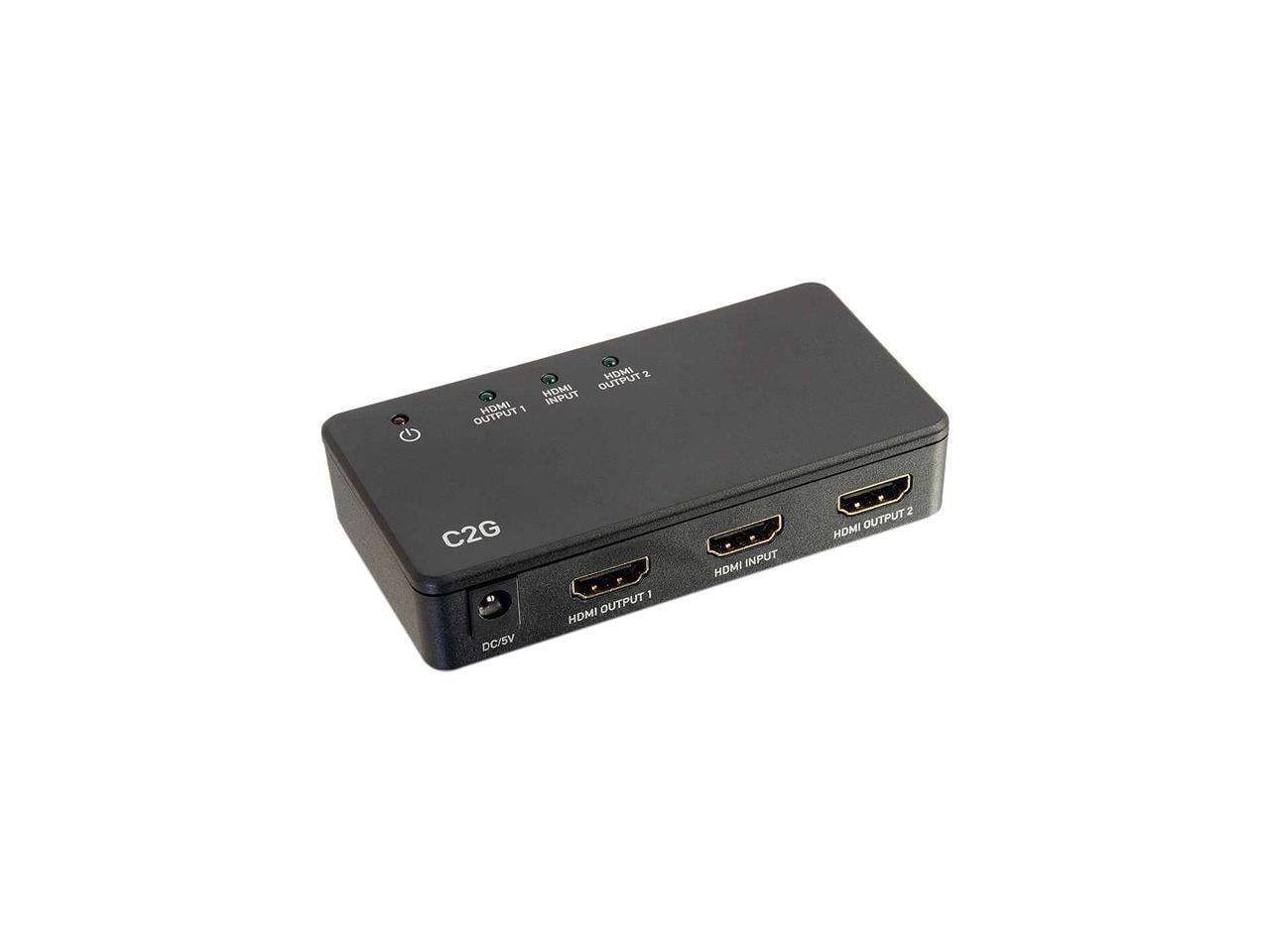 C2G 41057 2-Port 4K UHD HDMI Splitter, Black - Walmart.com
