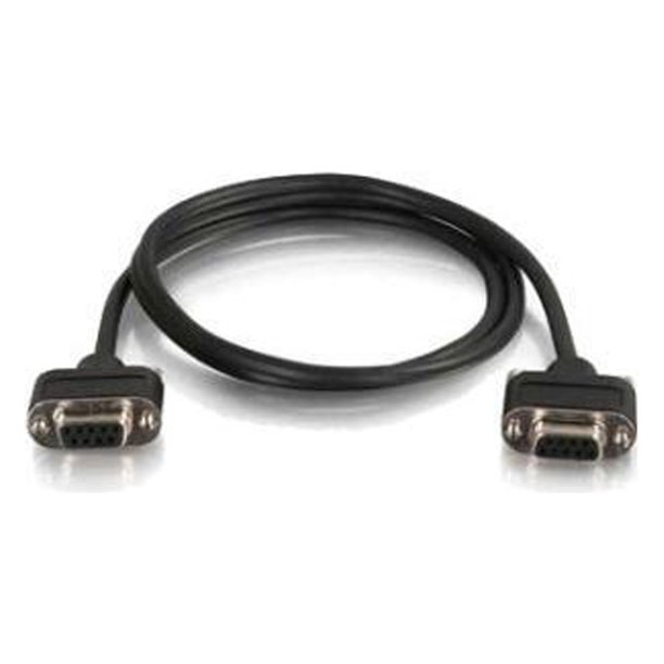 C2G 52176 Serial RS232 DB9 Null Modem Cable with Low Profile Connectors F/F, In-Wall CMG-Rated ...