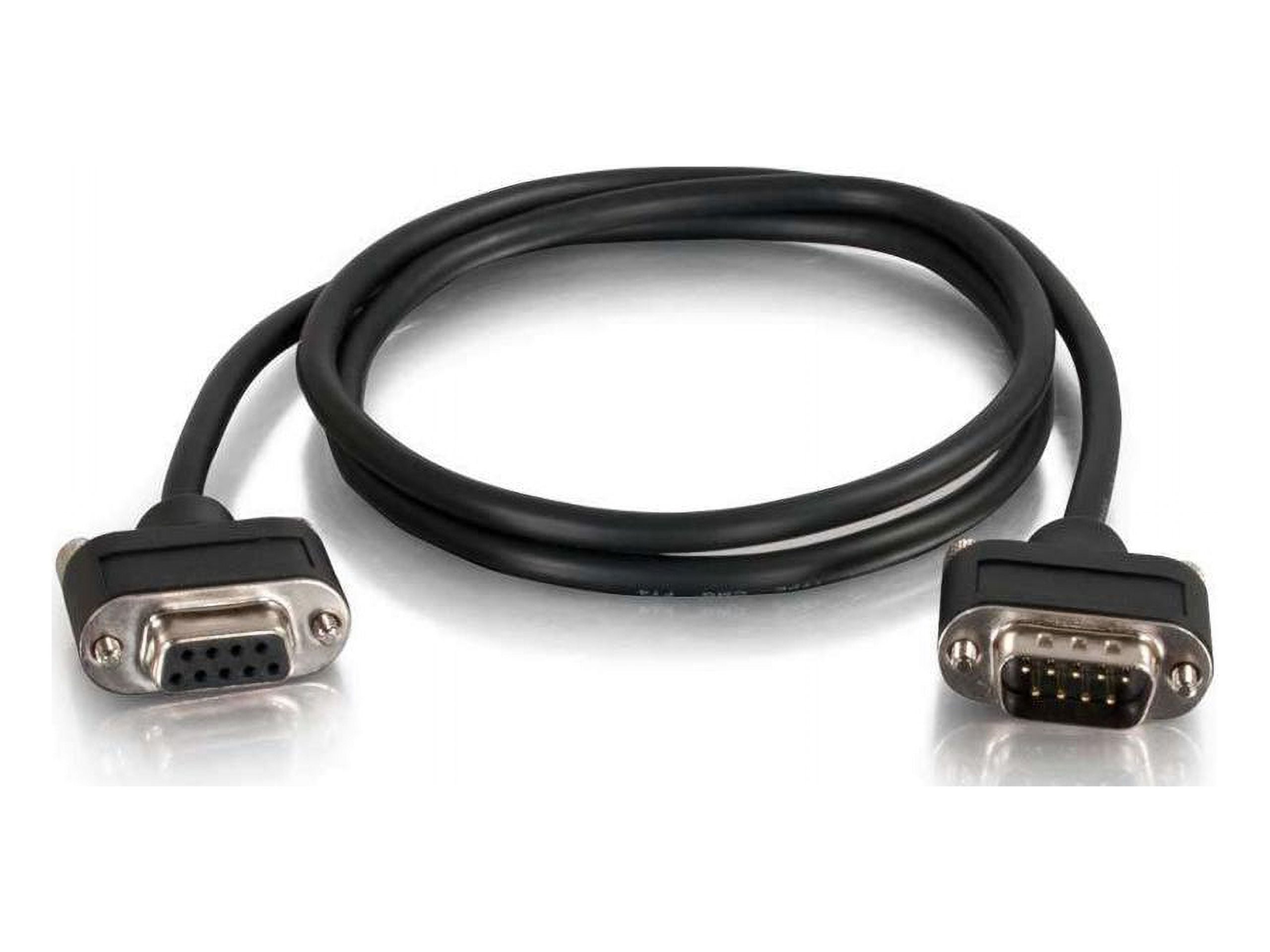 C2G 52183 Serial RS232 DB9 Null Modem Cable with Low Profile Connectors M/F, In-Wall CMG-Rated ...