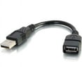 Ortronics 6 Inch USB 2.0 Extension Cable, A Male to A Female, Black ...