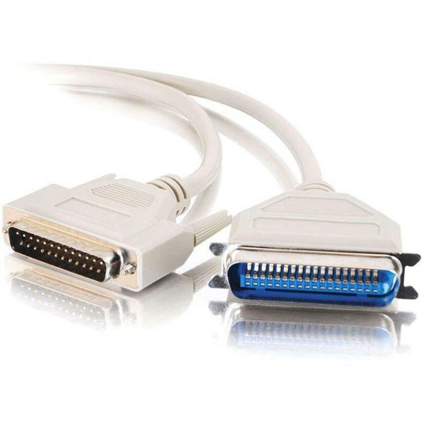 C2G 6ft DB25 Male to Centronics 36 Male Parallel Printer Cable ...