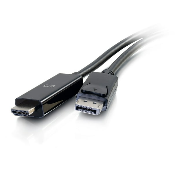 C2G 6ft DisplayPort To HDMI Adapter Cable - 4K Cable Black - Walmart ...