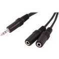 C2G 6in Value Series™ One 3.5mm Stereo Male To Two 3.5mm Stereo Female ...