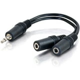 C2G 6in Aux Cord Splitter - Value Series™ 3.5mm Stereo Male to Two ...