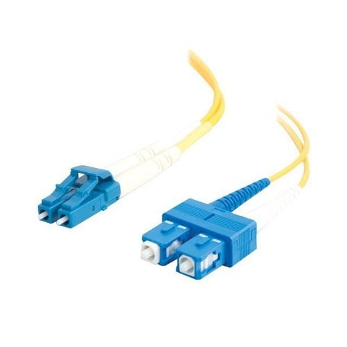 C2G 6m LC-SC 9/125 OS2 Duplex Single-Mode PVC Fiber Optic Cable - Yellow - Walmart Business Supplies