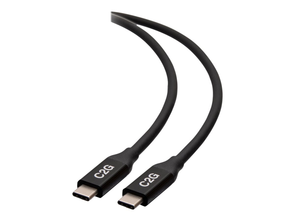 C2G C2G28877 2.5 ft. 20V 5A USB-C Male to USB-C Male Cable with USB4 ...