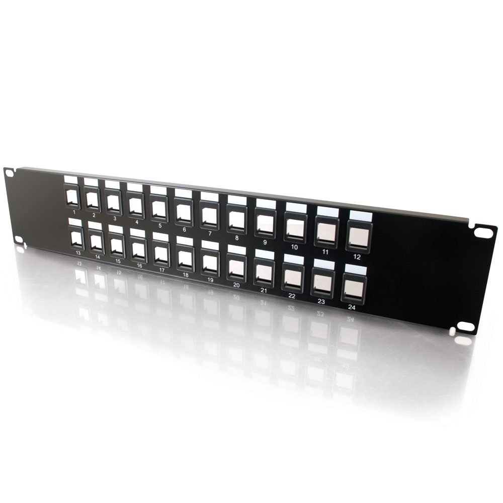 C2G/Cables To Go Legrand - C2G Multimedia Patch Panel, Blank Keystone ...