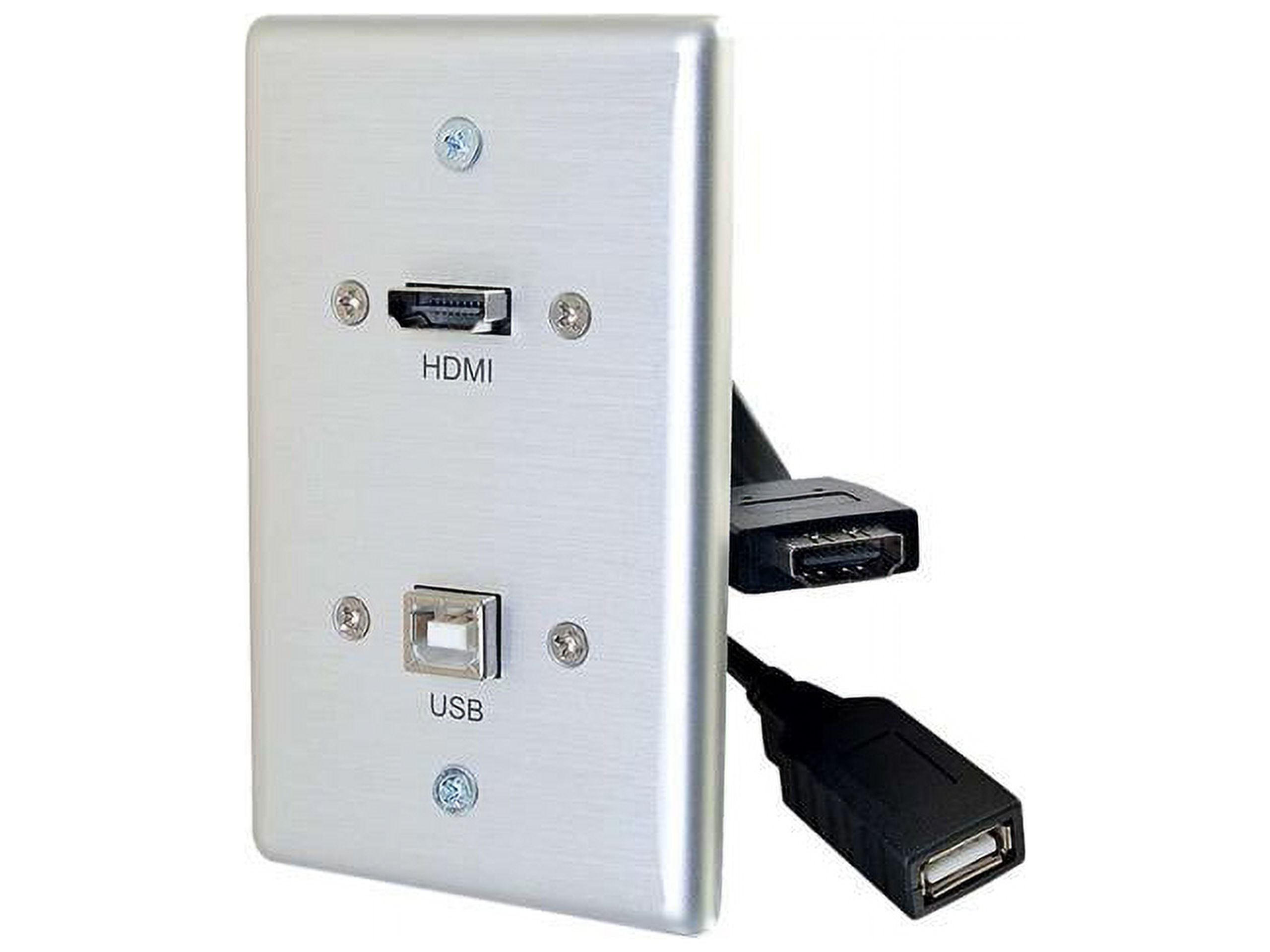 C2G/Cables to Go 39874 HDMI and USB Pass Through Single Gang Wall Plate ...