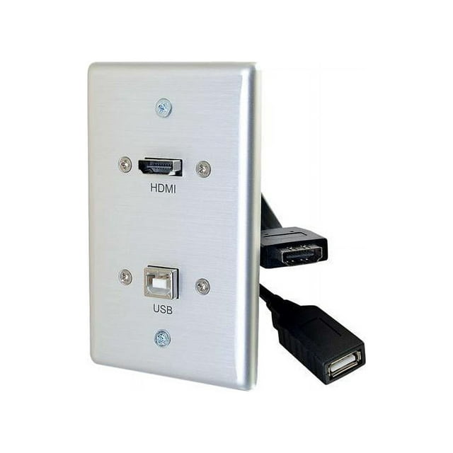 C2G/Cables to Go 39874 HDMI and USB Pass Through Single Gang Wall Plate ...