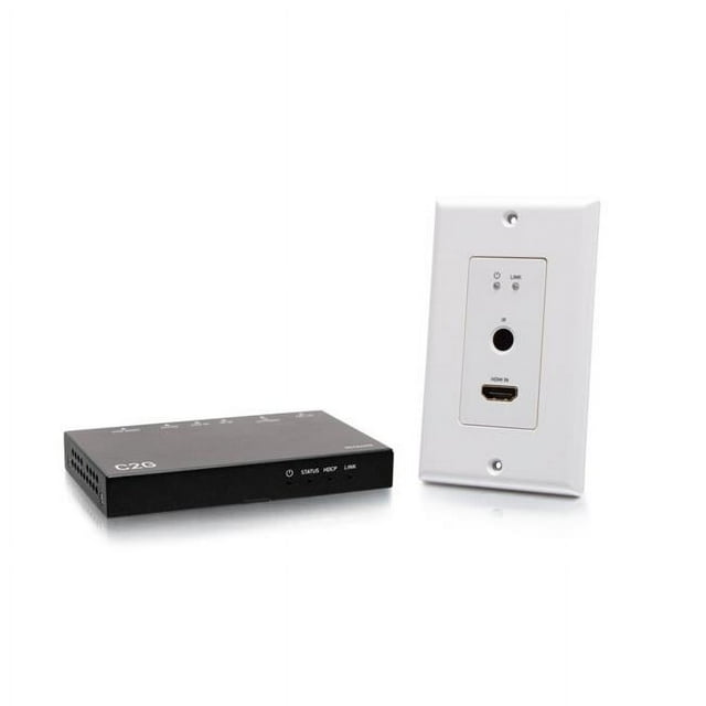 C2G HDMI HDBaseT Plus RS232 & IR Over Cat Extender Single Gang Wall ...