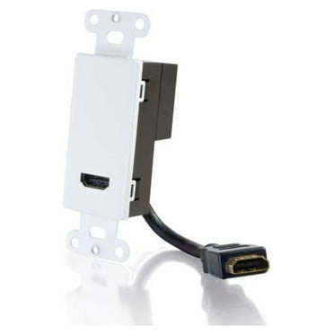 C2G HDMI, VGA + 3.5mm Pass Through Single Gang Wall Plate - Aluminum ...