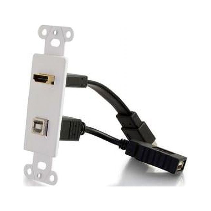 C2G Hdmi And Usb Pass Through Wall Plate (39702) - Walmart.com