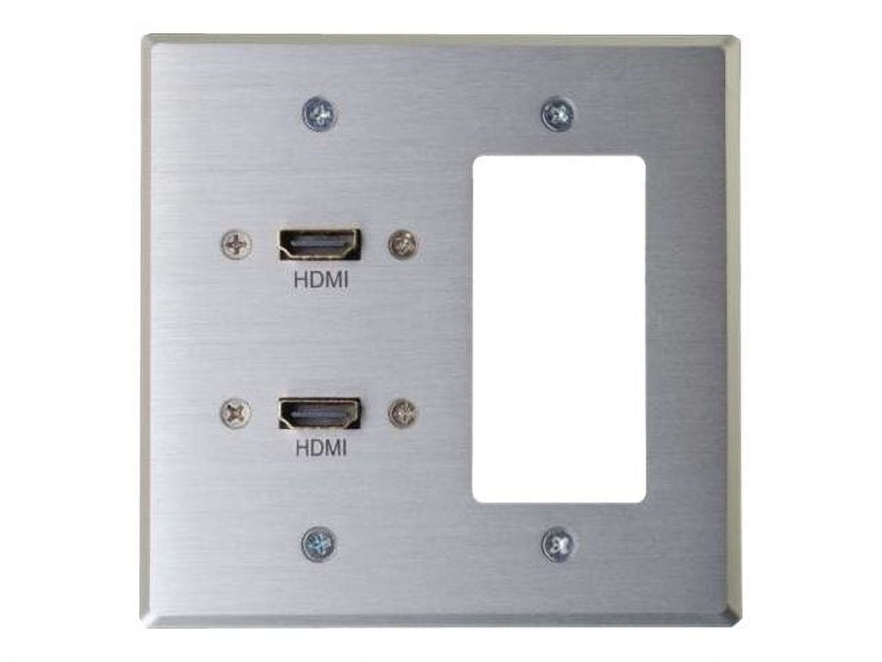 C2G RapidRun Dual HDMI Double Gang Wall Plate Transmitter with One ...