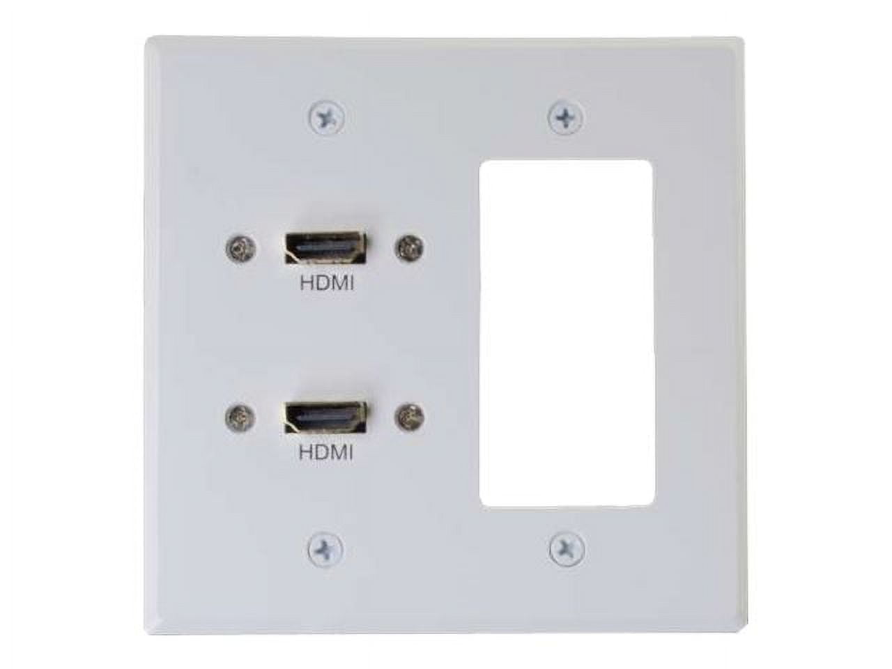 C2G RapidRun Dual HDMI Double Gang Wall Plate Transmitter with One ...
