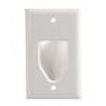 C2G Recessed Low Voltage Cable Pass Through Single Gang Wall Plate ...