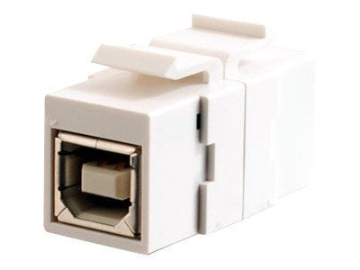 C2G Snap-In USB B/B Female Keystone Insert Module - White - 1 x Type B ...