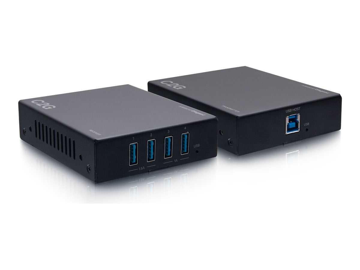 C2G Superbooster 4-Port USB over Cat6a Extender Kit - USB 3.2 Gen1 ...