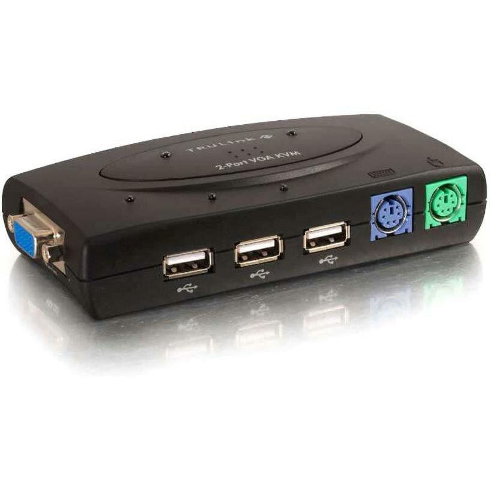 C2G TruLink 2-Port VGA/USB 2.0 and PS/2 KVM Switch with Cables - Walmart.com