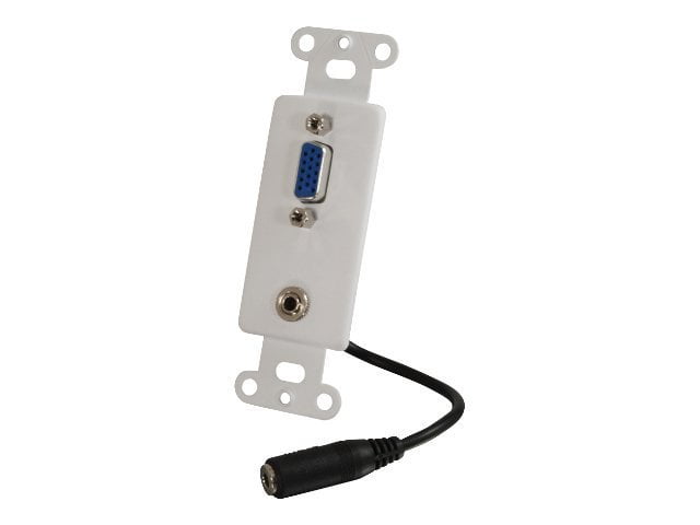 C2G VGA and 3.5mm Audio Pass Through Wall Plate - VGA and Aux Mounting ...