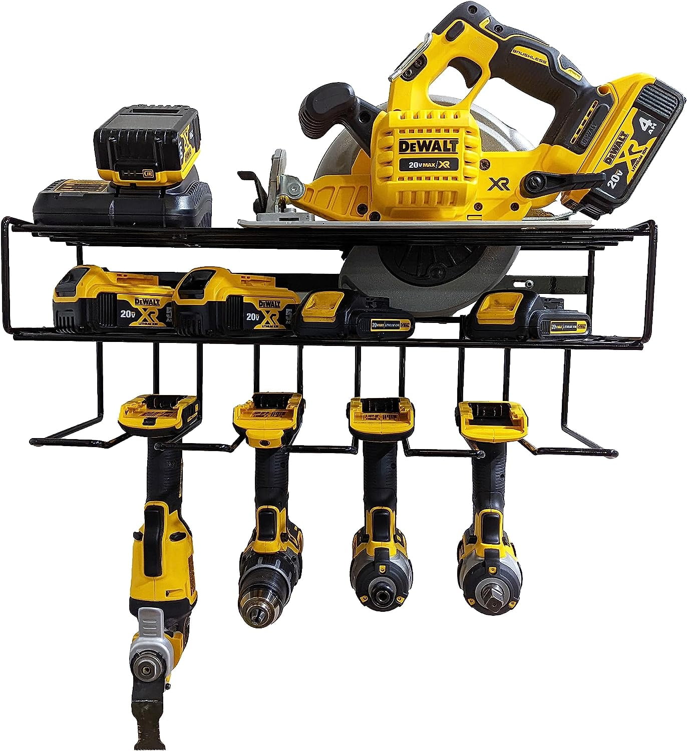 C2M Heavy Duty Floating Tool Shelf & Organizer | Wall Mounted Garage ...