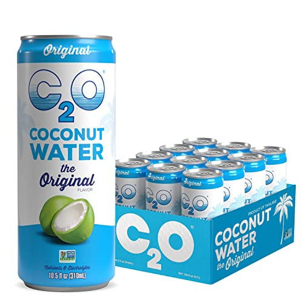 C2O Pure Coconut Water, Original, Hydration with Essential Electrolytes ...