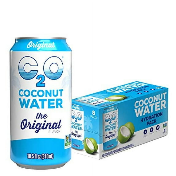 C2O Pure Coconut Water, Original, 10.5 FL OZ, 8 Pack - Walmart.com