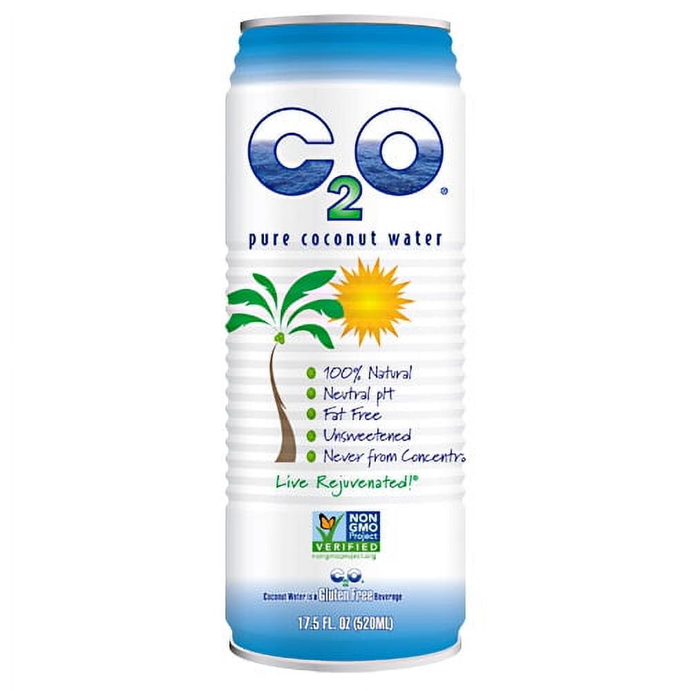 C2O Pure Coconut Water, 17.5 Fl Oz, 12 Ct - Walmart.com