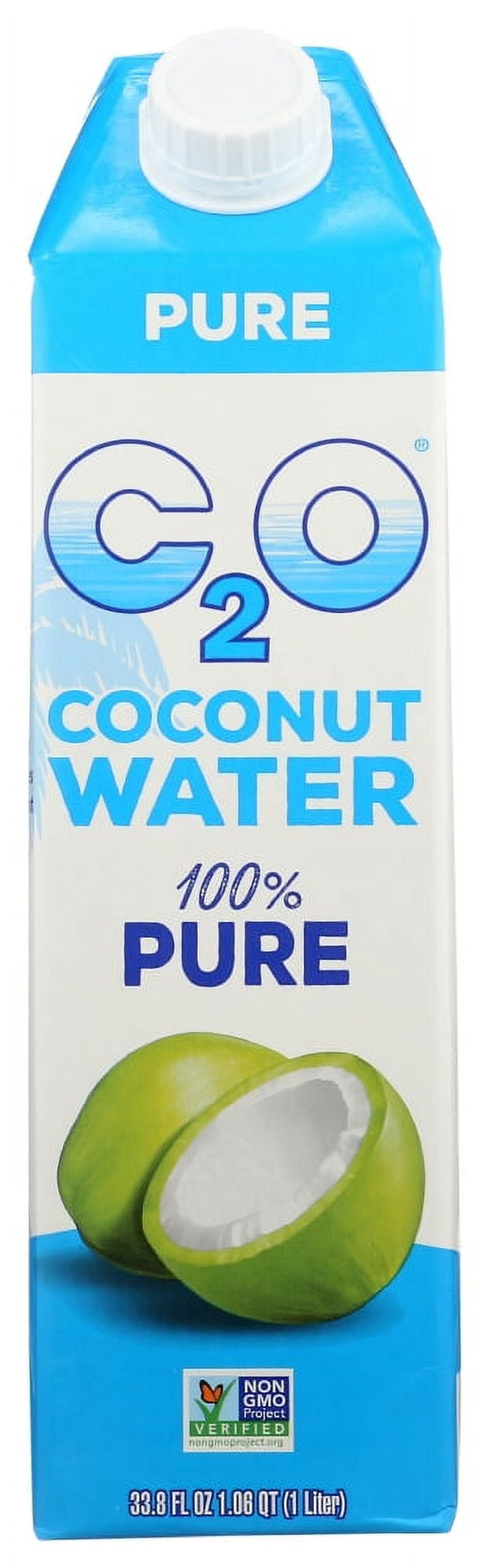 C2O Original Fresh Natural Coconut Water, 100% Pure, 33.8 Fl Oz ...