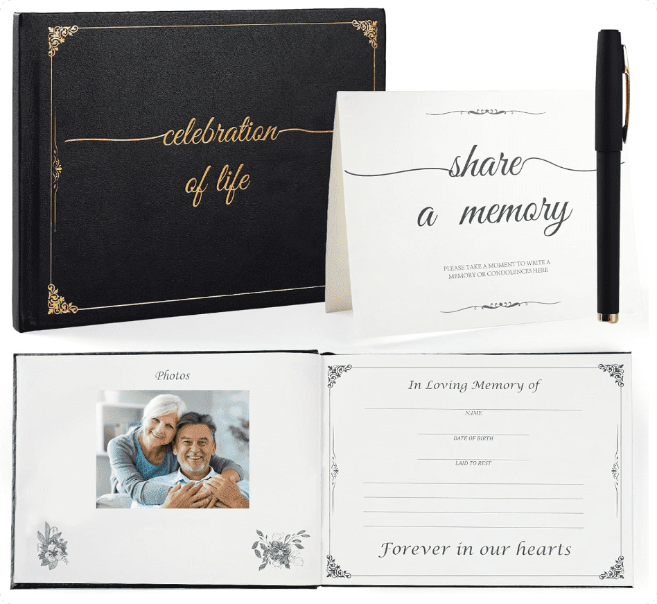 C2U Celebration of Life Funeral Sign in Guest Book - 100 Page Memorial ...