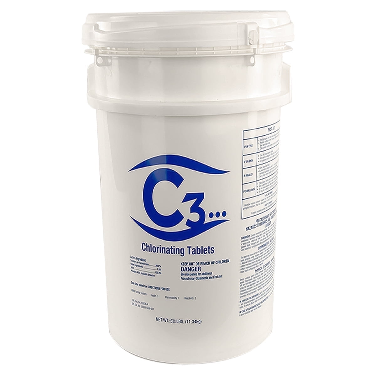 "C3 Stabilized Chlorine Tablets 3"" with Dispenser Floaters for Pool ...