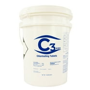 C3 - 25lb Chlorine Tablets, 3 inch for Swimming Pool & Spa with ...