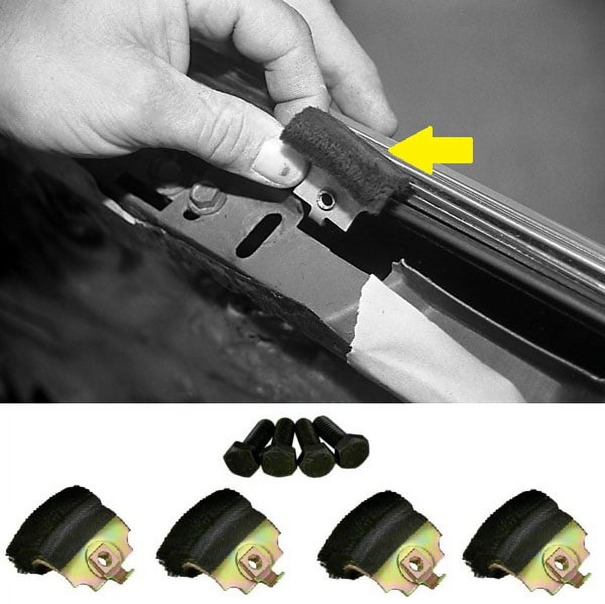 C3 C4 Corvette Side Window Anti-Rattle Cushion 4 Pad Kit FIT: 69 thru ...