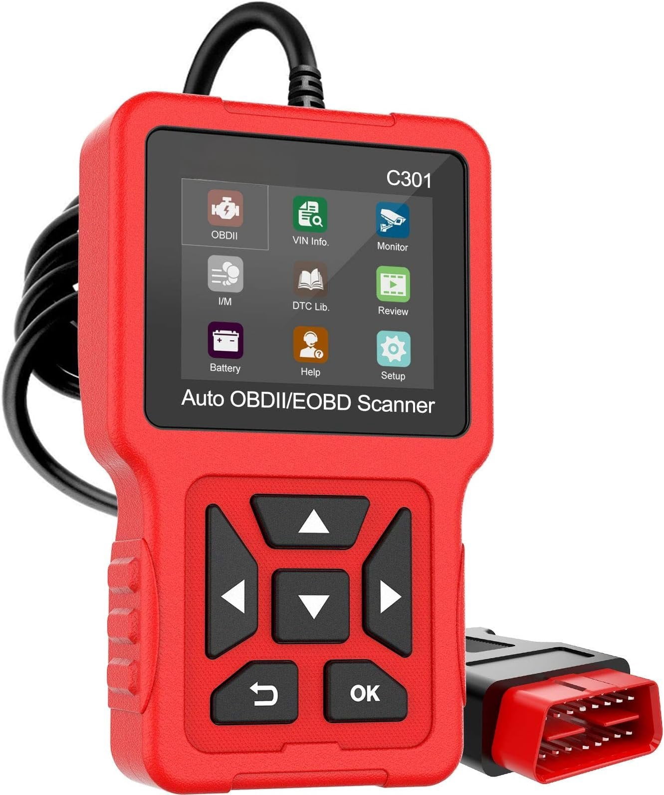 C301 OBD2 Scanner OBDII Code Reader Diagnostic Scan Tool with Test for ...