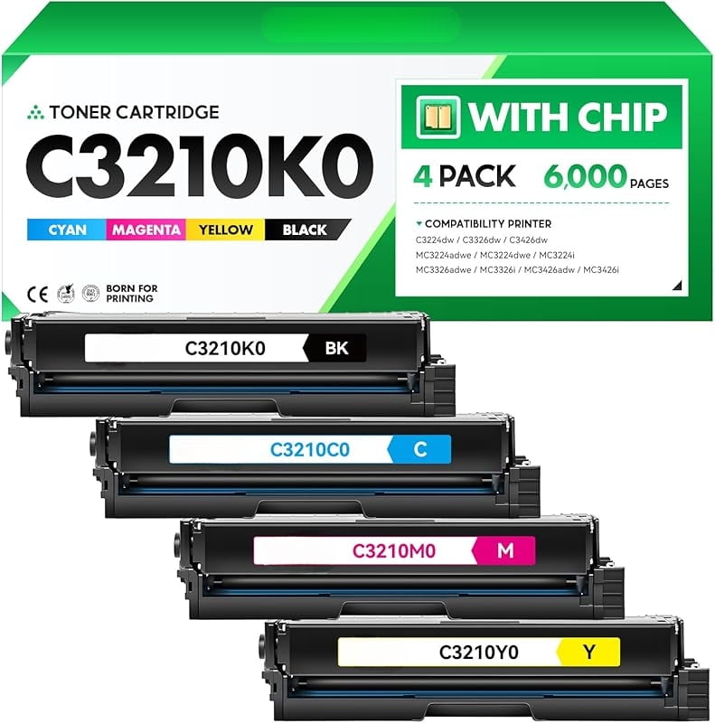 C3210K0 C3210C0 C3210M0 C3210Y0 Toner Cartridge（4-Pack with chip ...