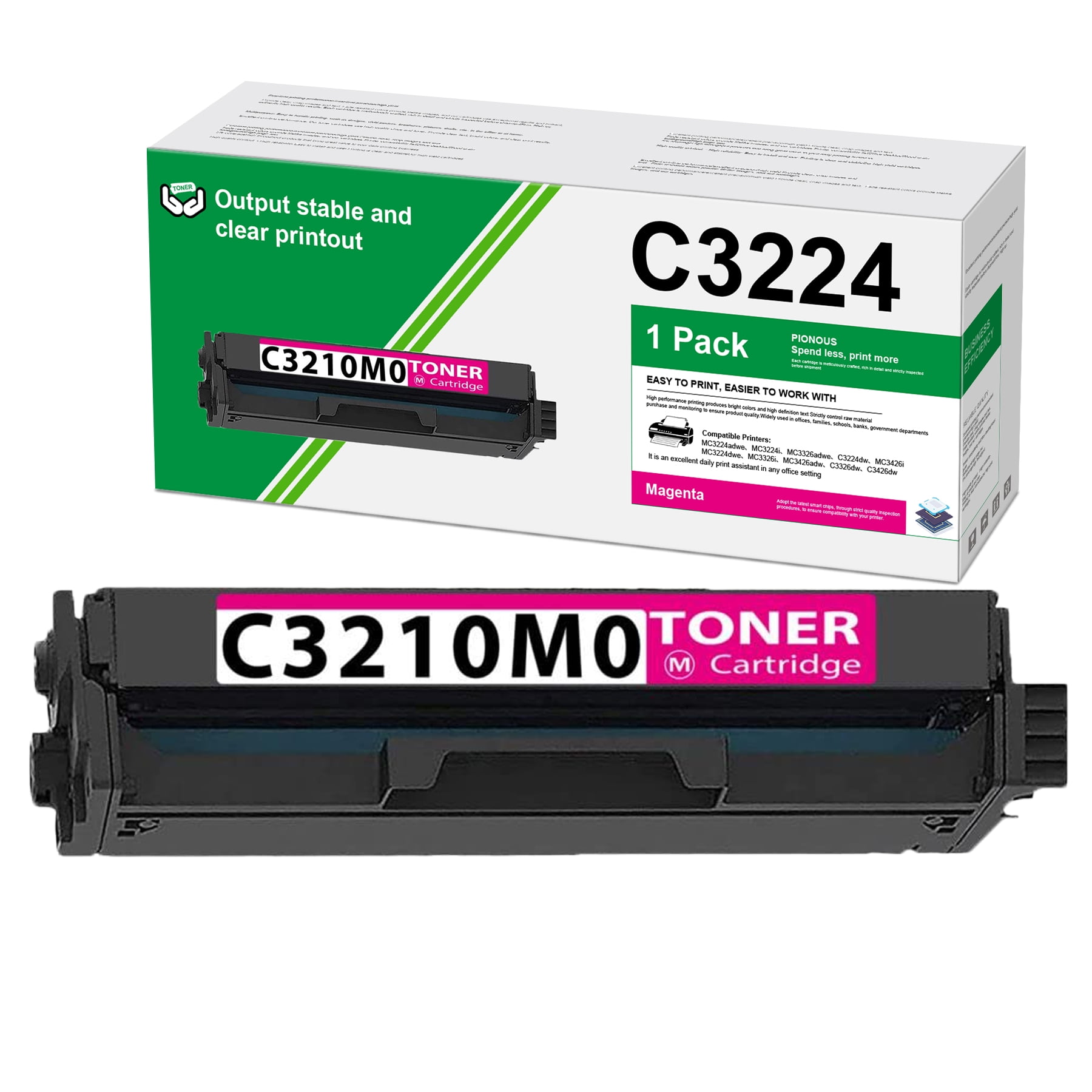 C3210M0 High Yield Toner Cartridge Replacement for Lexmark MC3224i ...