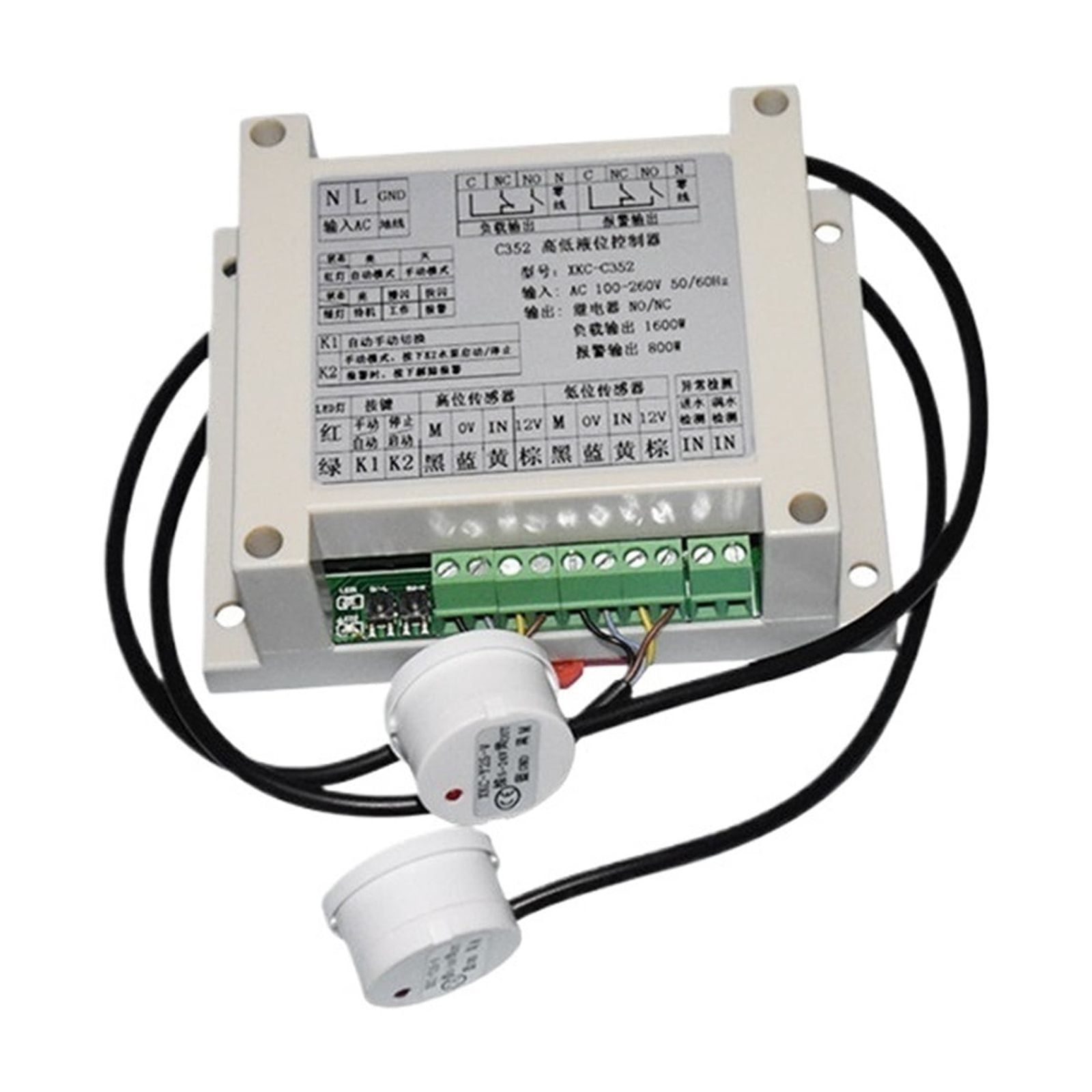C352 Water Level Sensor Controller For Pump And Valves,Optional 1m/3m ...