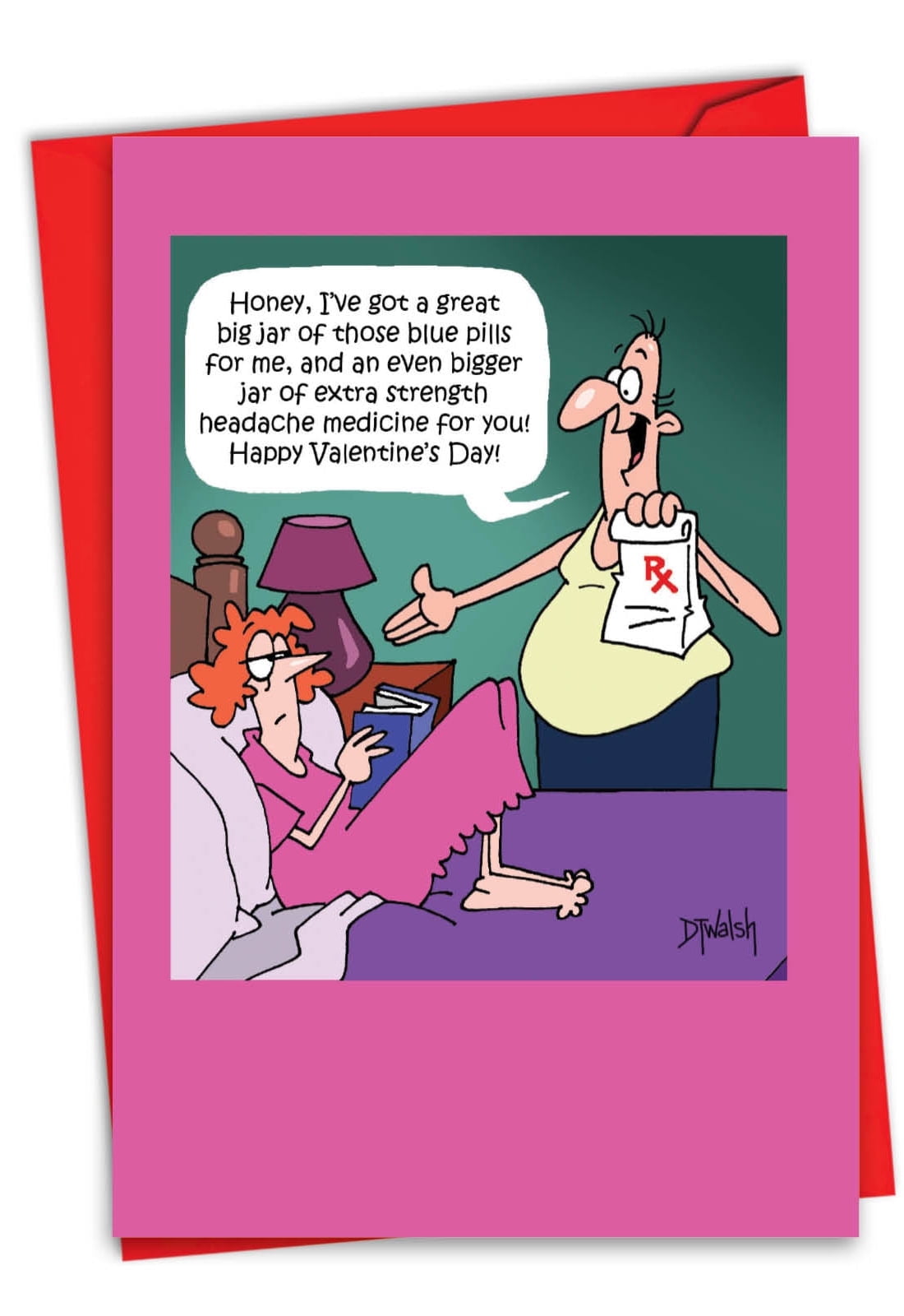 C3564VDG Humorous Valentine's Day Card 'Valentine Medicine' with ...
