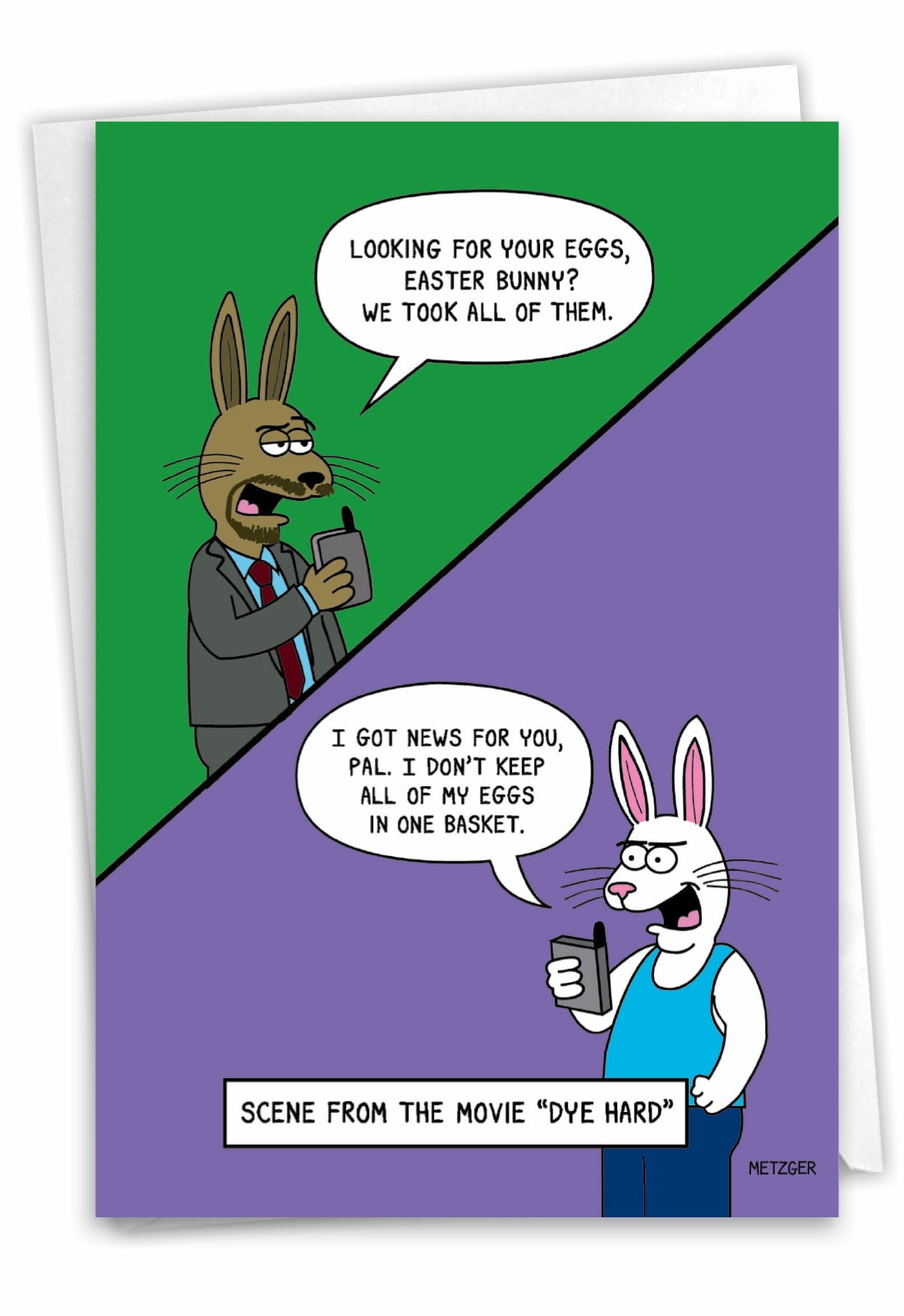 C3623EAG Funny Easter Card 'Dye Hard' with Envelope by NobleWorks ...