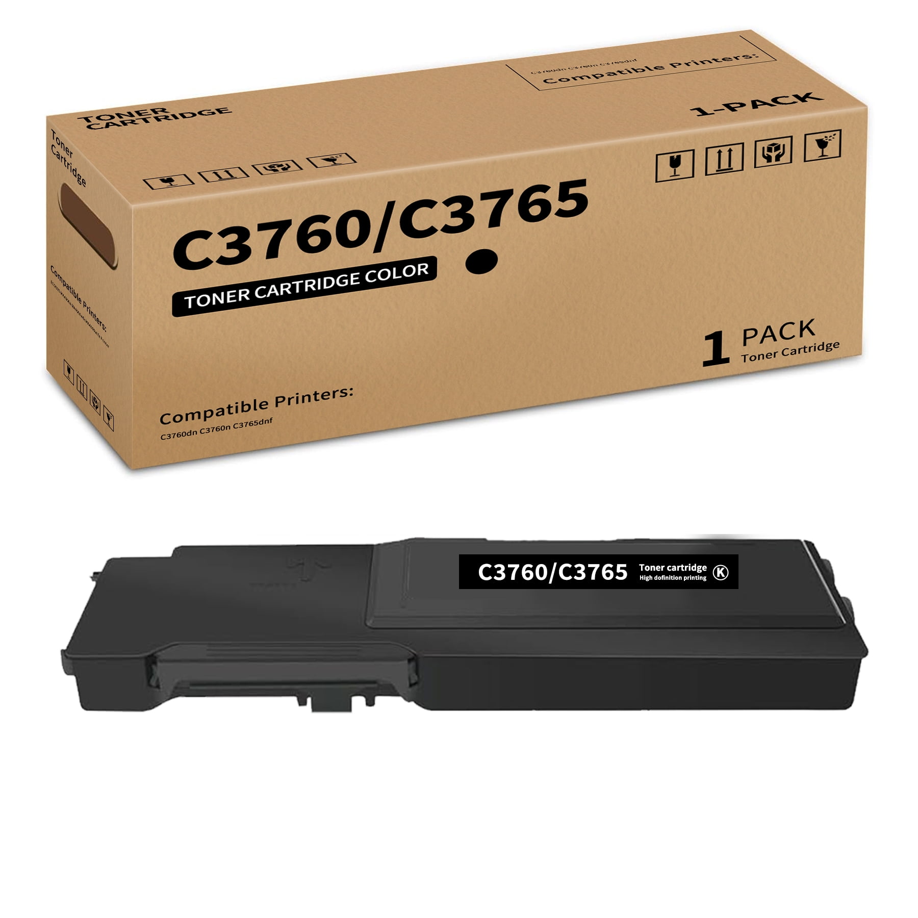 C3760/C3765 High Yield Black 1 Pack Toner Cartridge Replacement for ...