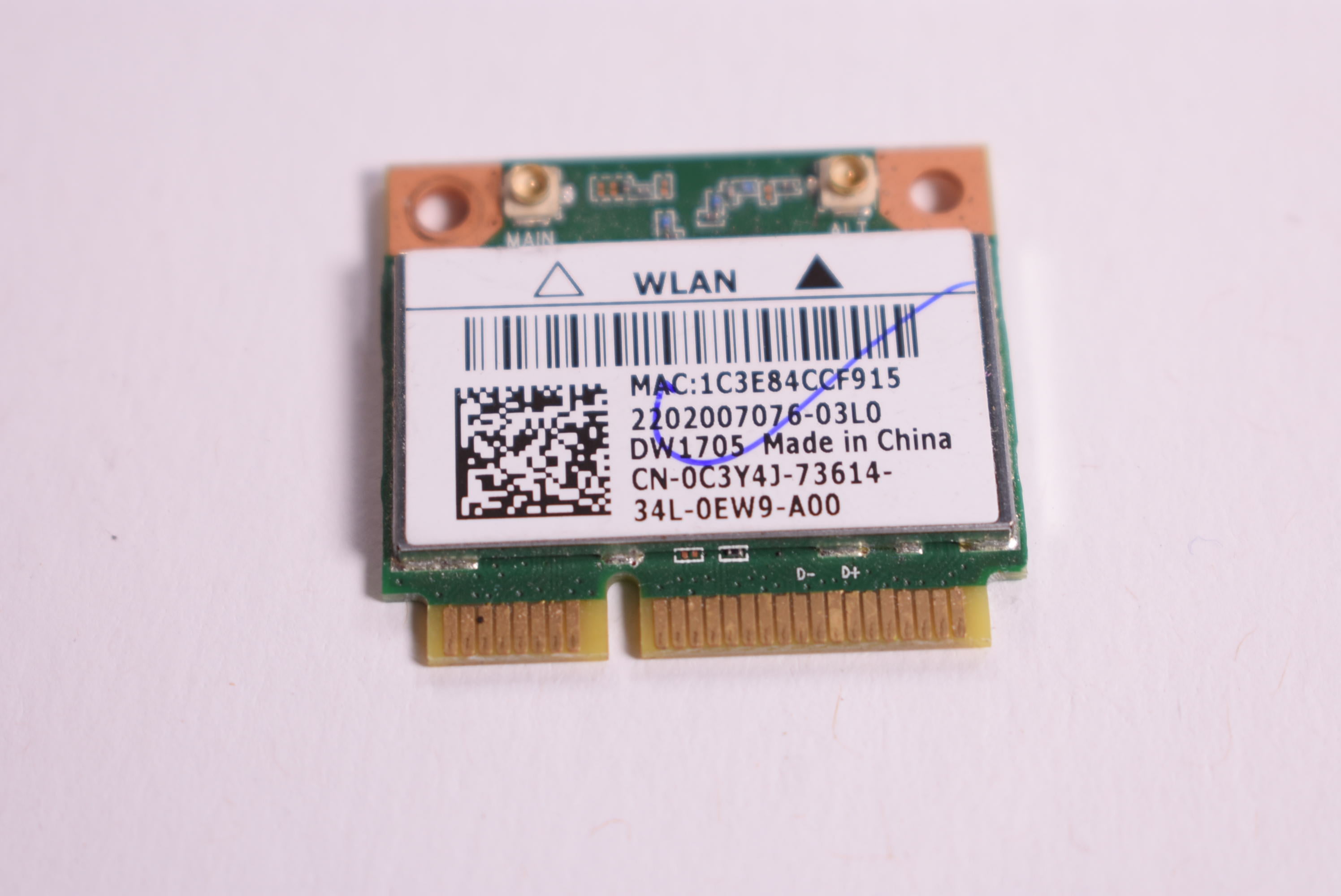 C3Y4J Dell Wireless Card I15RV-6143BLK 15-3521 15-3714 15rvt-3714 17 ...