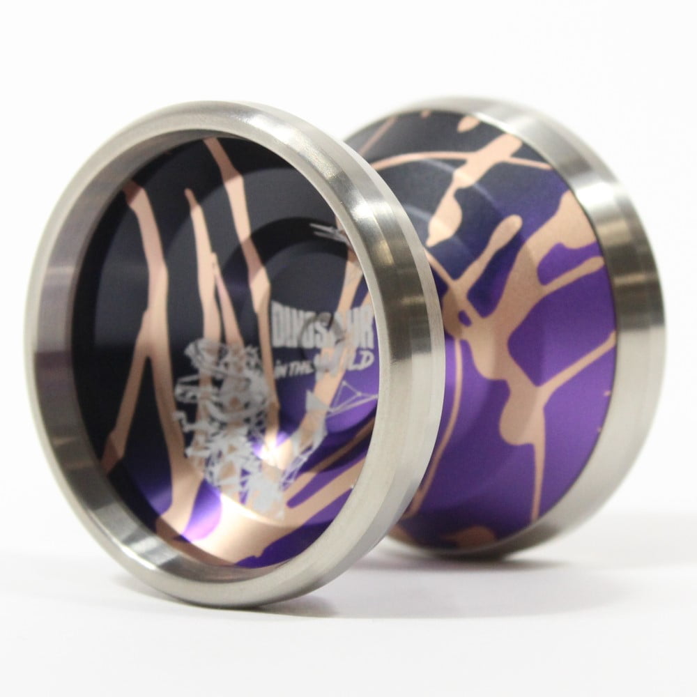 C3yoyodesign x W1LD Dinosaur in the Wild Yo-Yo - Bi-Metal - 6061 AL with Titanium Rim YoYo ...