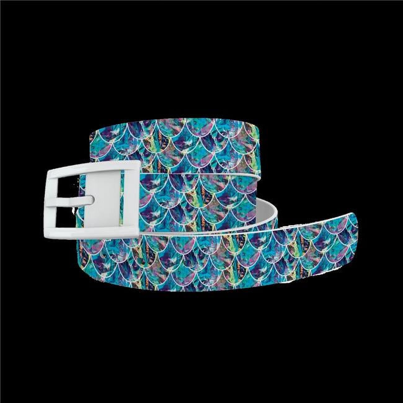 C4 Belts 6201WH108MERBB02 Mermaid Bubbles Belt with White Buckle Combo ...