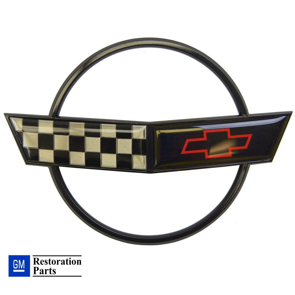 C4 Corvette Front Nose Hood Emblem Cross Flag Official GM Restoration ...