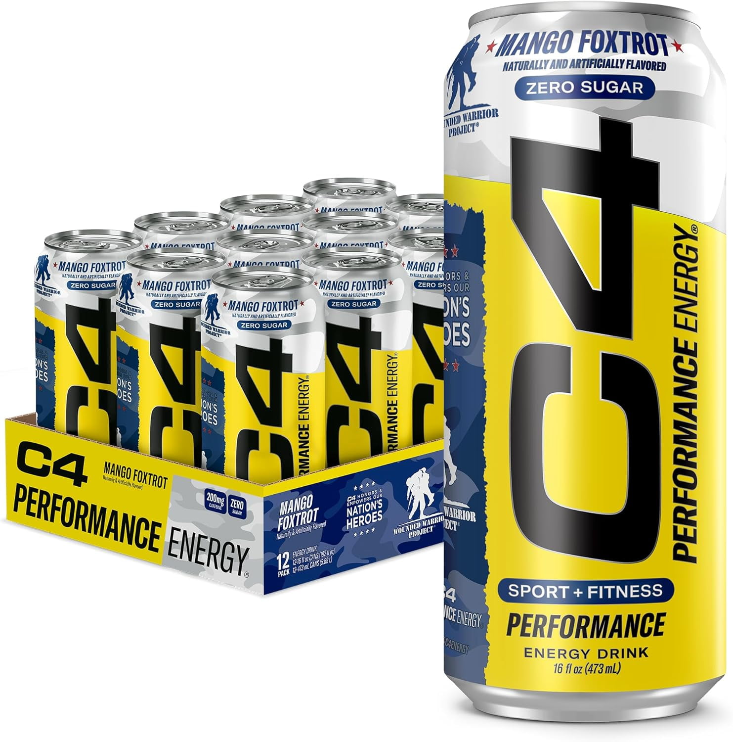 C4 Energy Carbonated Zero Sugar Energy Drink, Pre Workout Drink + Beta ...